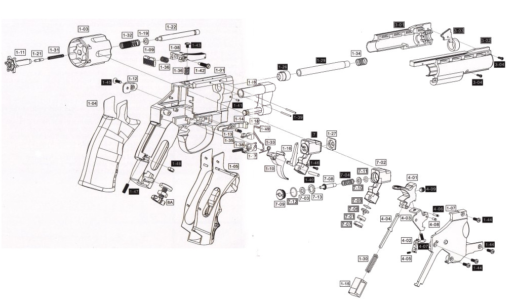 Dan Wesson Parts Diagram Smith And Wesson Revolver Parts Lis